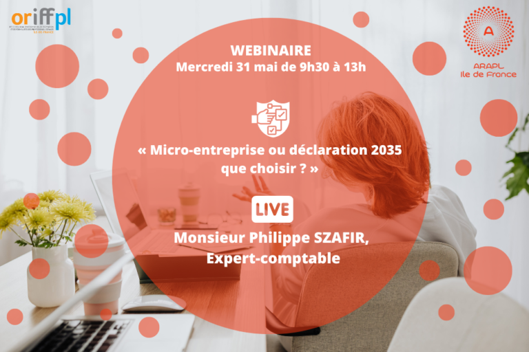 Formation en webinaire sur le thème : « Micro-entreprise ou déclaration 2035 que choisir ...